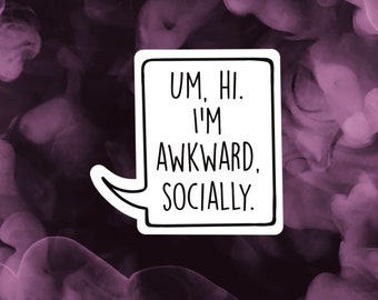 Awkward Sticker | Etsy