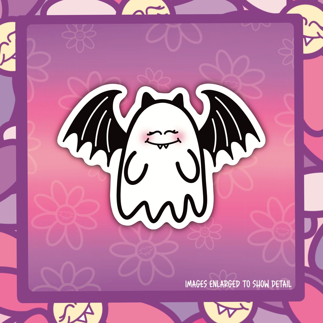 Bat Vamp Ghostie Vinyl Sticker - Etsy