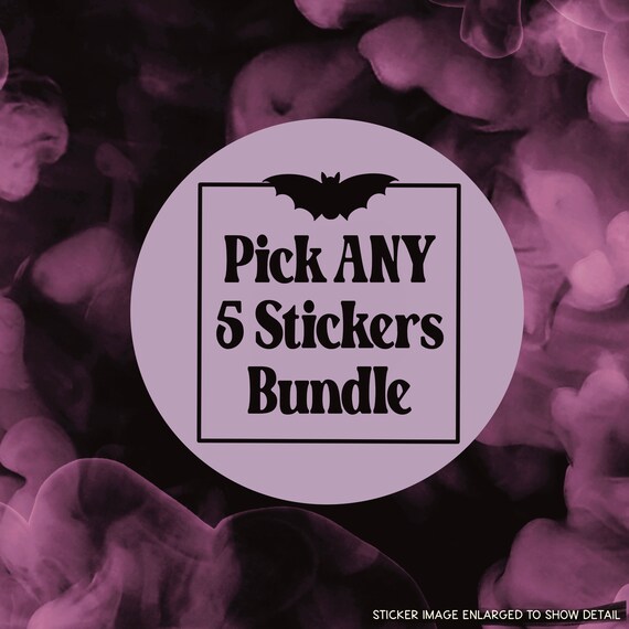 Pick ANY 5 Stickers Vinyl Sticker Pack - Etsy