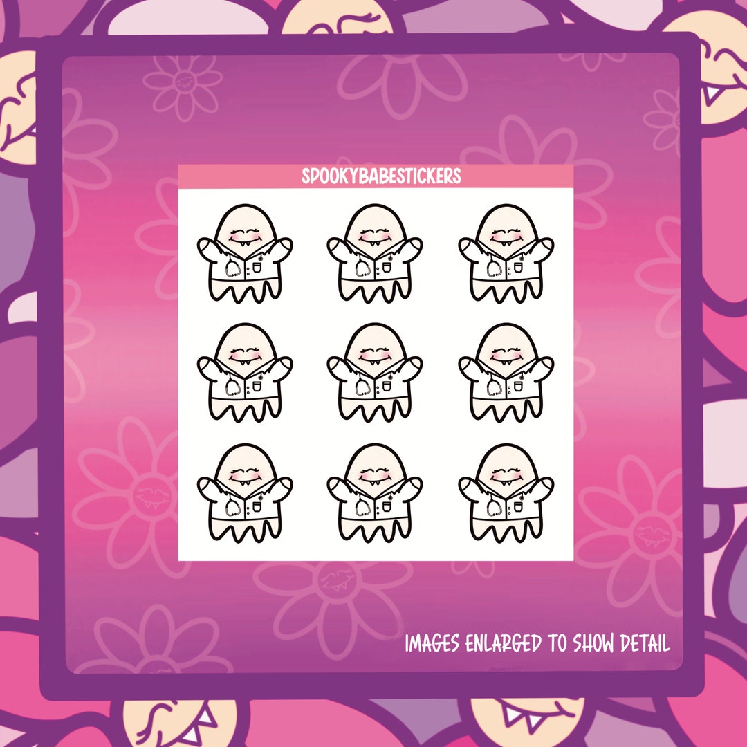 Doctor Vamp Ghostie Matte Sticker Sheet - Etsy