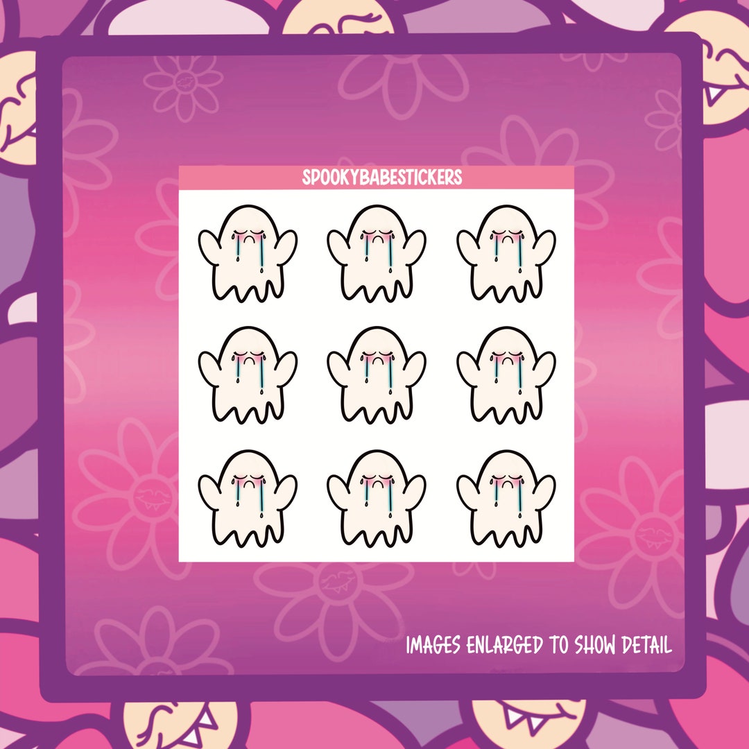 Crying Vamp Ghostie Matte Sticker Sheet - Etsy
