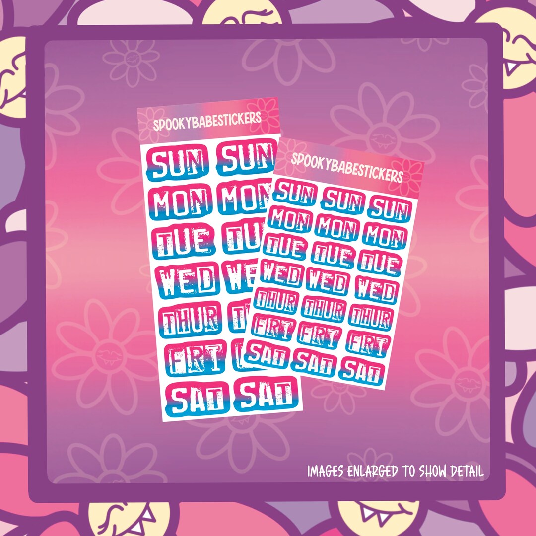 Enid Inspired Day Covers Matte Sticker Sheet - Etsy