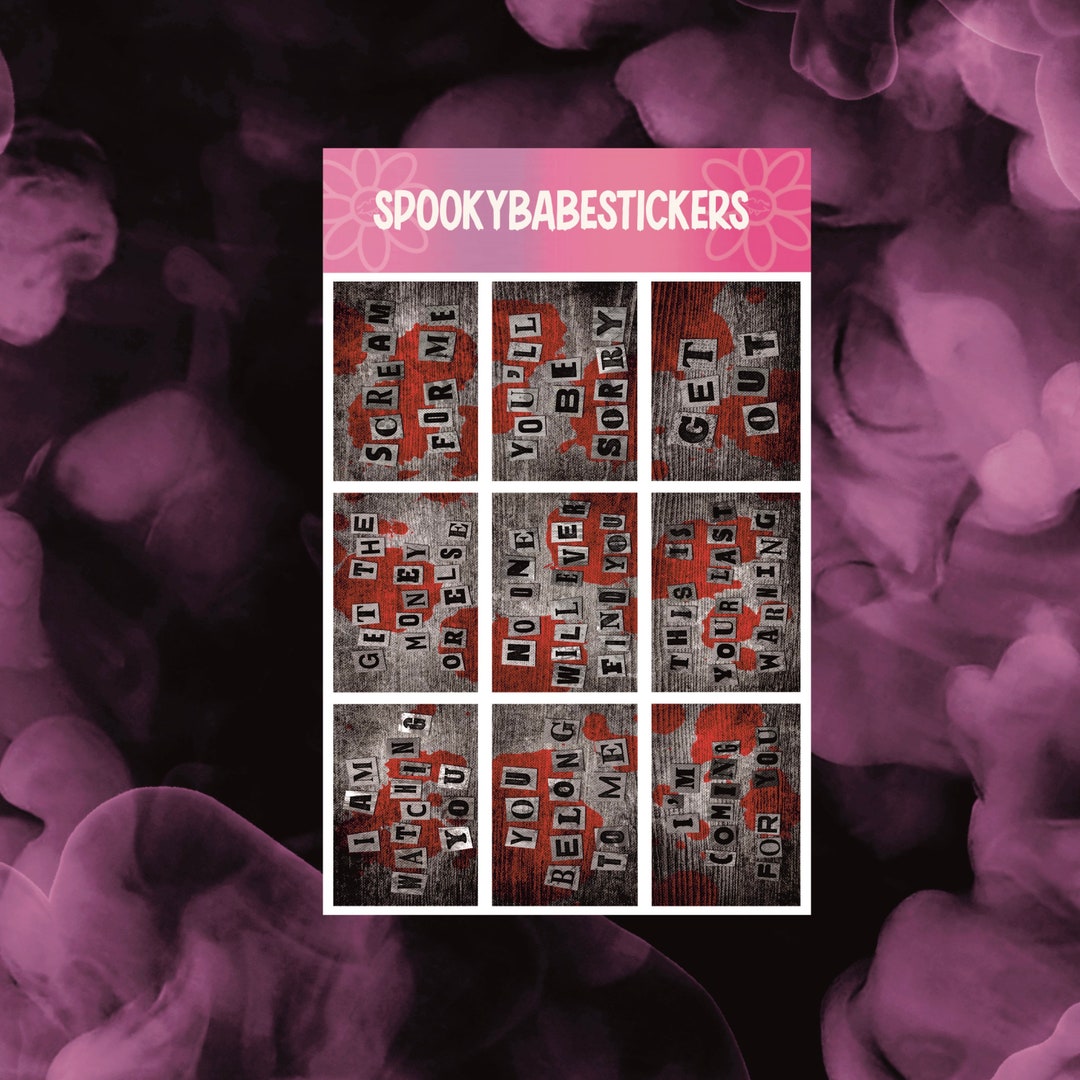 True Crime Ransom Notes Matte Sticker Sheet - Etsy