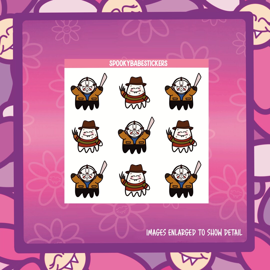Horror Characters Vamp Ghostie Matte Sticker Sheet - Etsy
