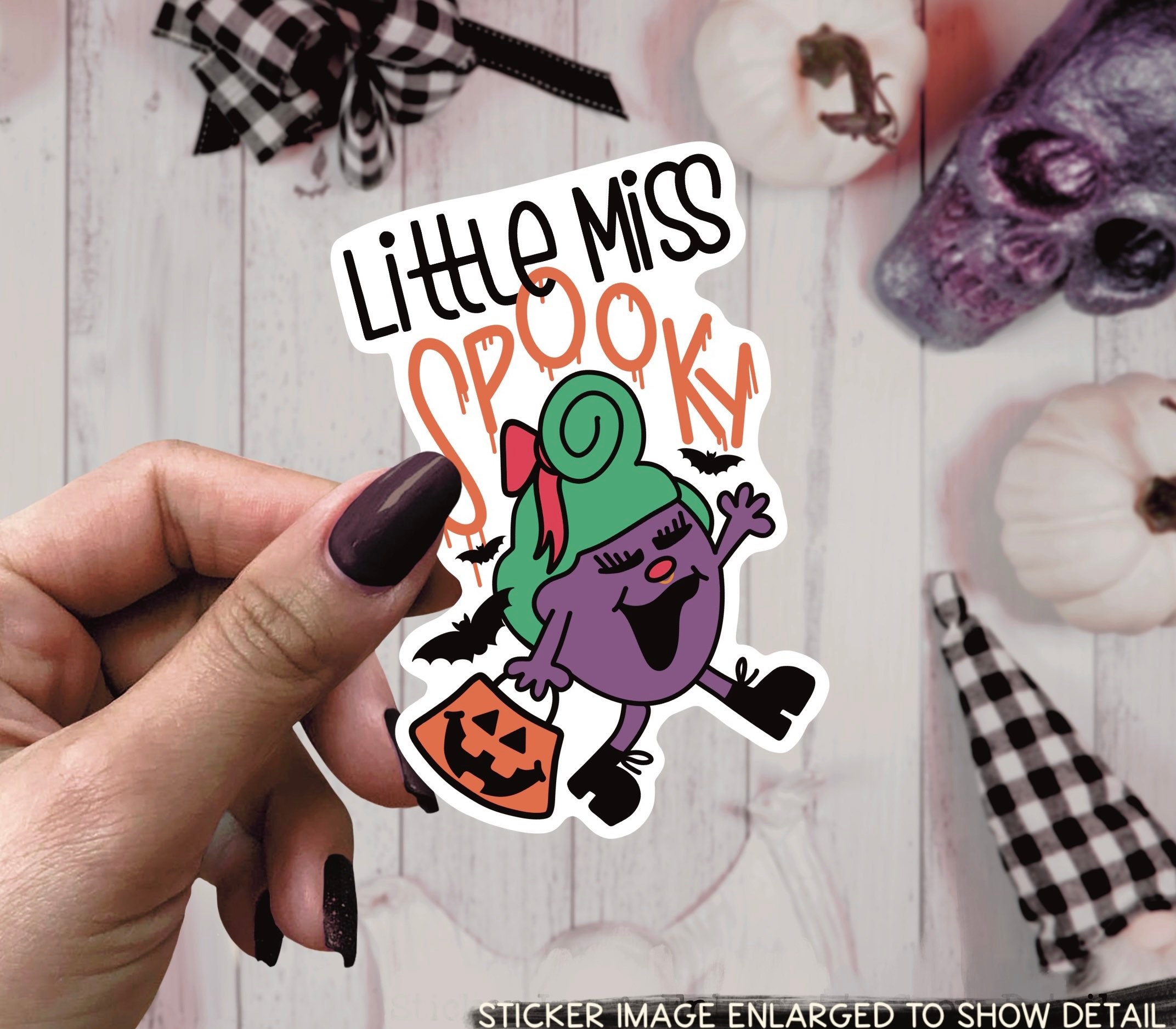 Little Miss Spooky Vinyl Sticker - Etsy