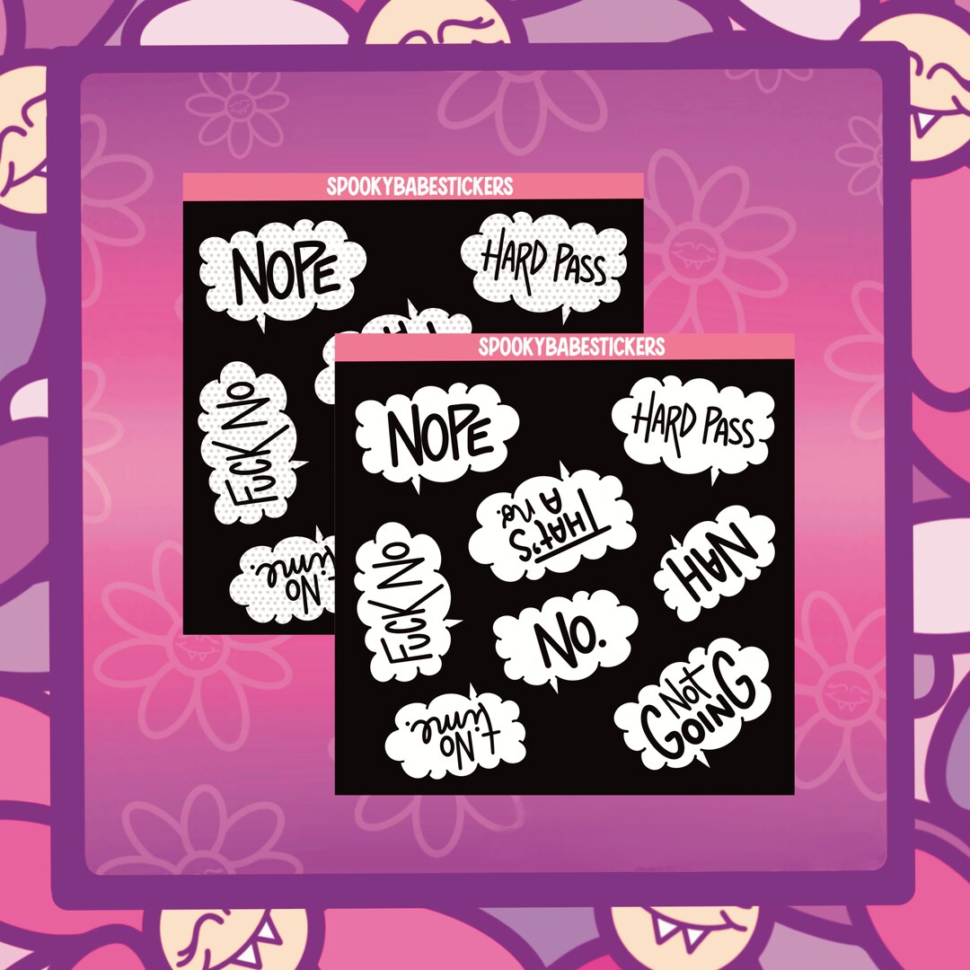 No Speech Bubbles Deco Matte Sticker Sheet - Etsy