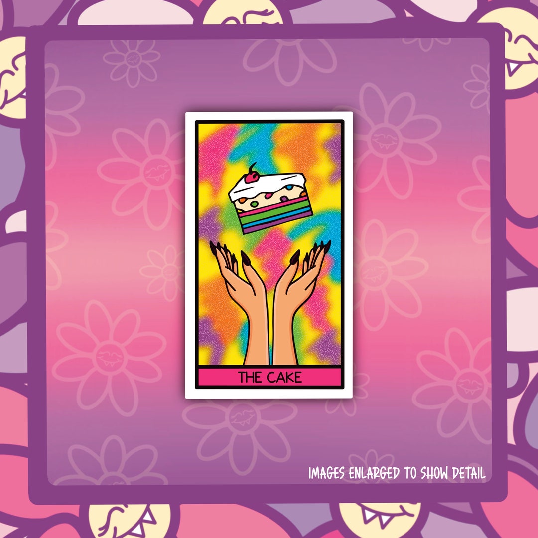 The Cake Tarot Card Vinyl Sticker - Etsy