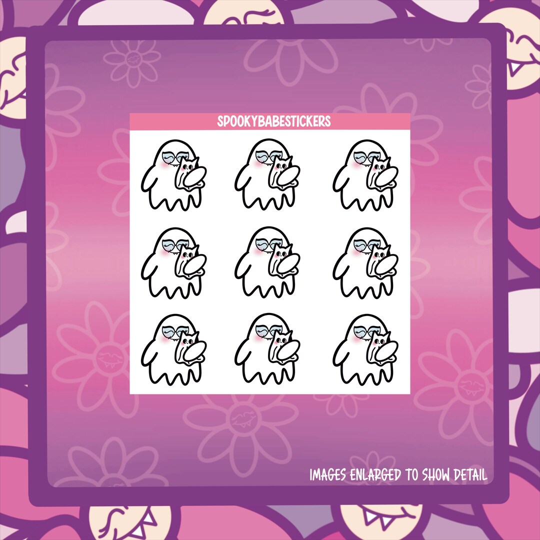 Cat Mama Vamp Ghostie Matte Sticker Sheet - Etsy