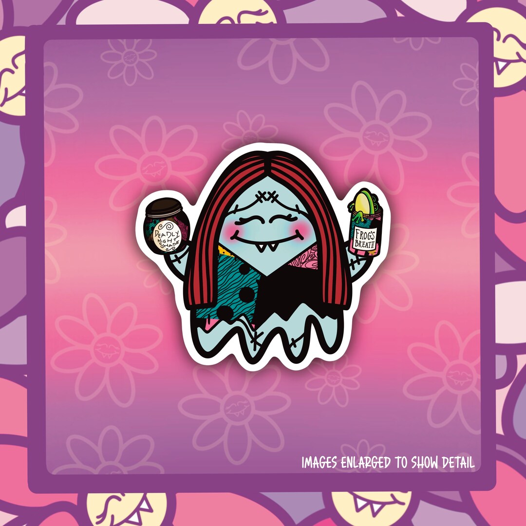 Sally Vamp Ghostie Vinyl Sticker - Etsy