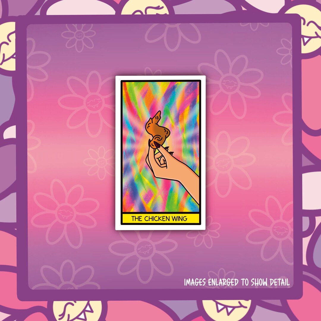 The Chicken Wing Tarot Card Vinyl Sticker - Etsy
