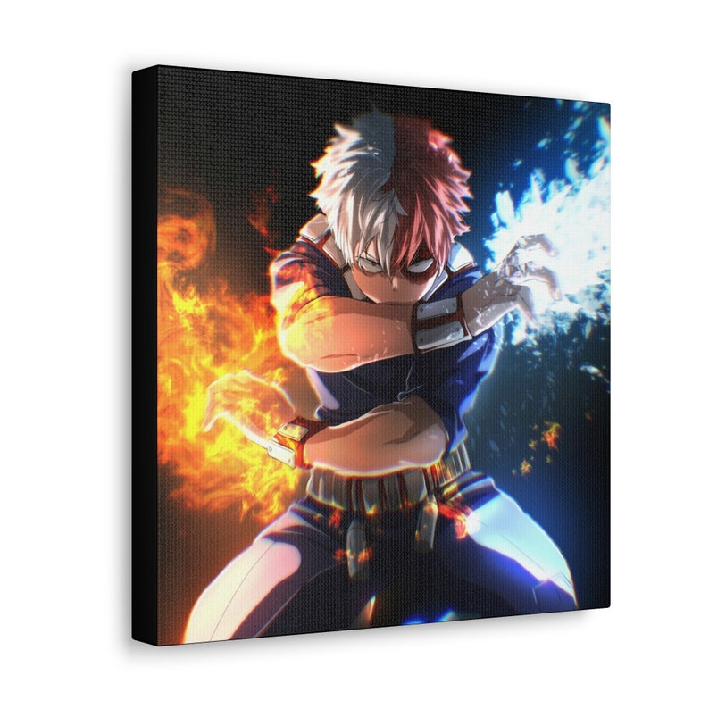 Todoroki Half Hot/half Cold Canvas - Etsy