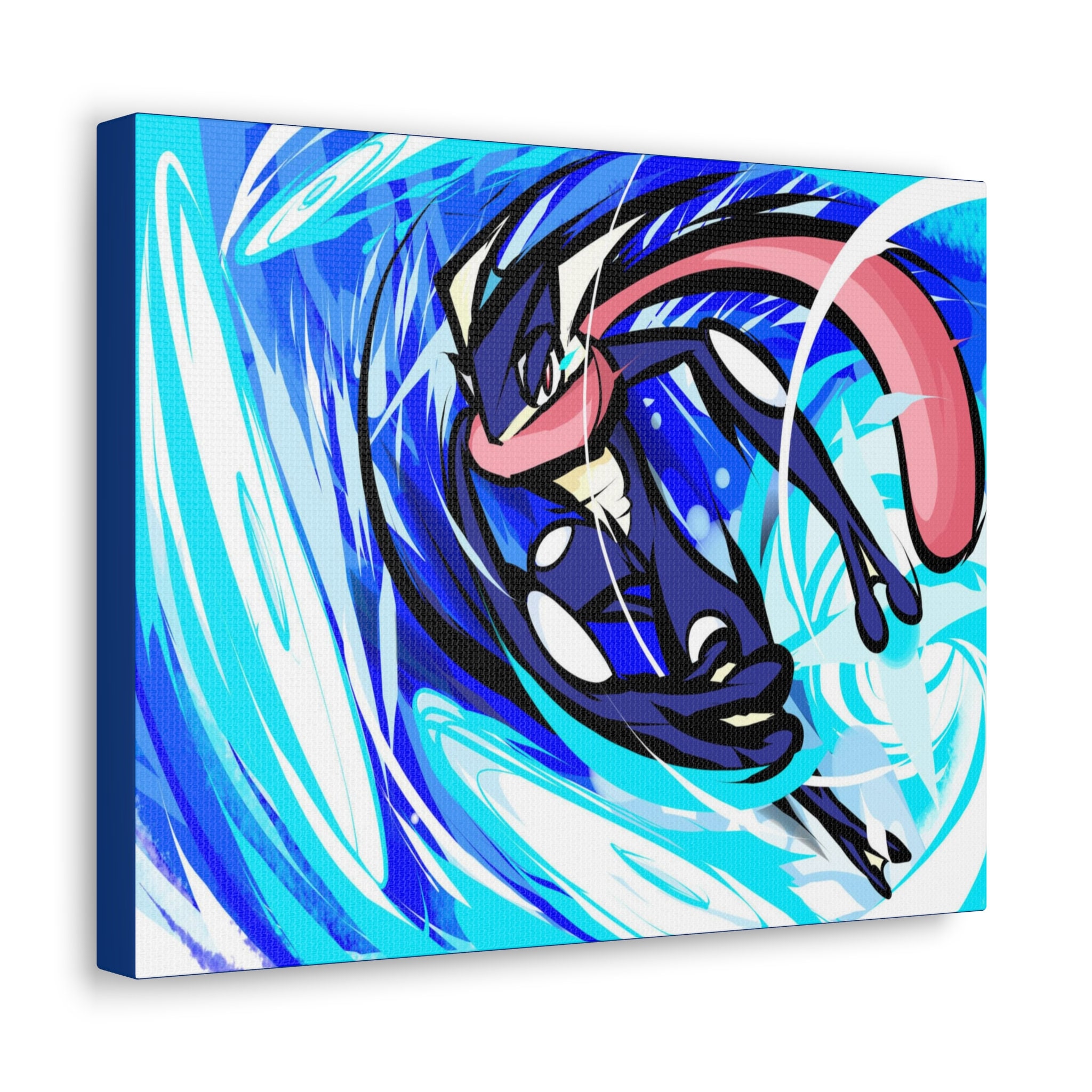 Greninja Water Shuriken Canvas Print Etsy