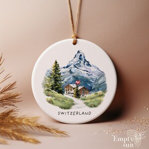 SWITZERLAND Christmas Ceramic Ornament, Travel Christmas Ornament - Etsy