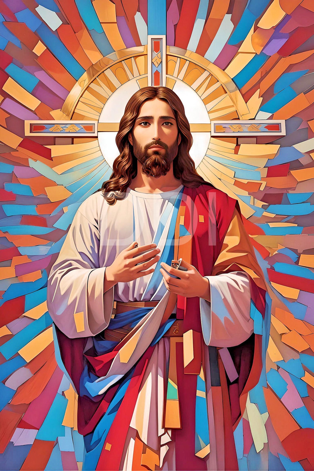 Realm of Faith Jesus Son of God Portrait - Fantasy Image - Religious ...