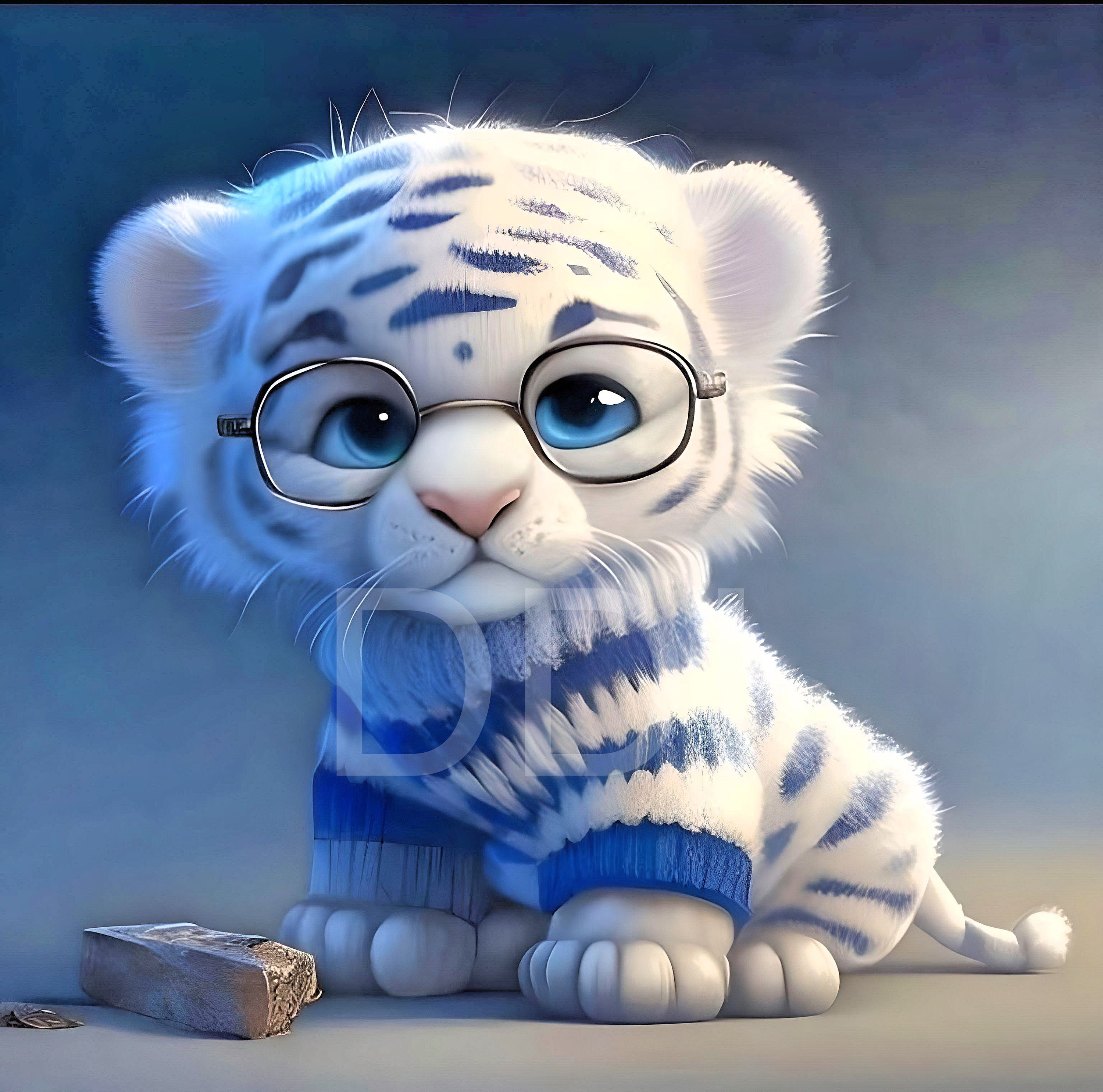 Anime Baby White Tigers