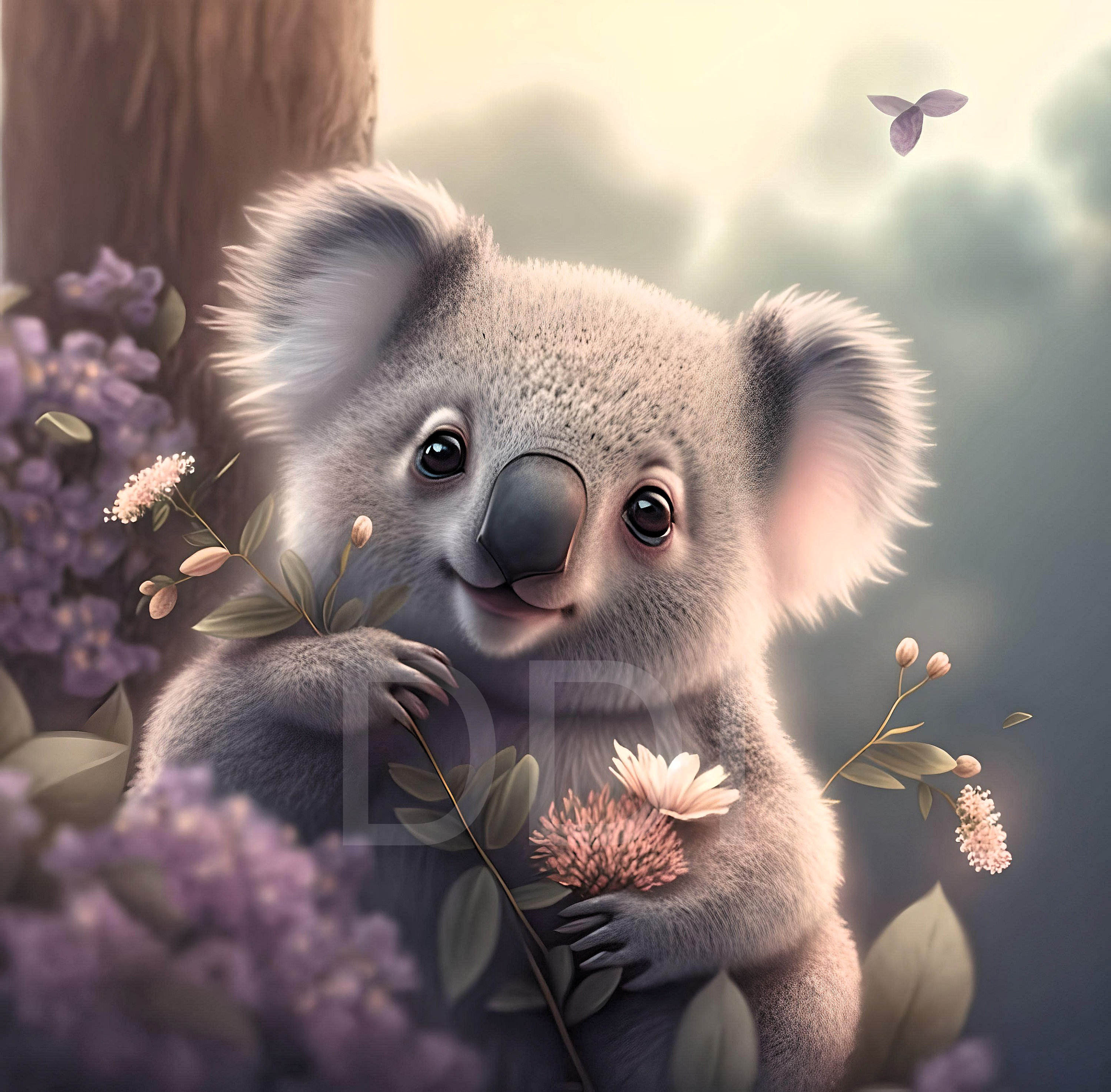 Koala Cuddles: Cute Cartoon Koala Bear Delights Nursery Decor Childrens ...