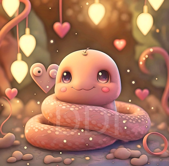 Cute Cartoon Baby Snake