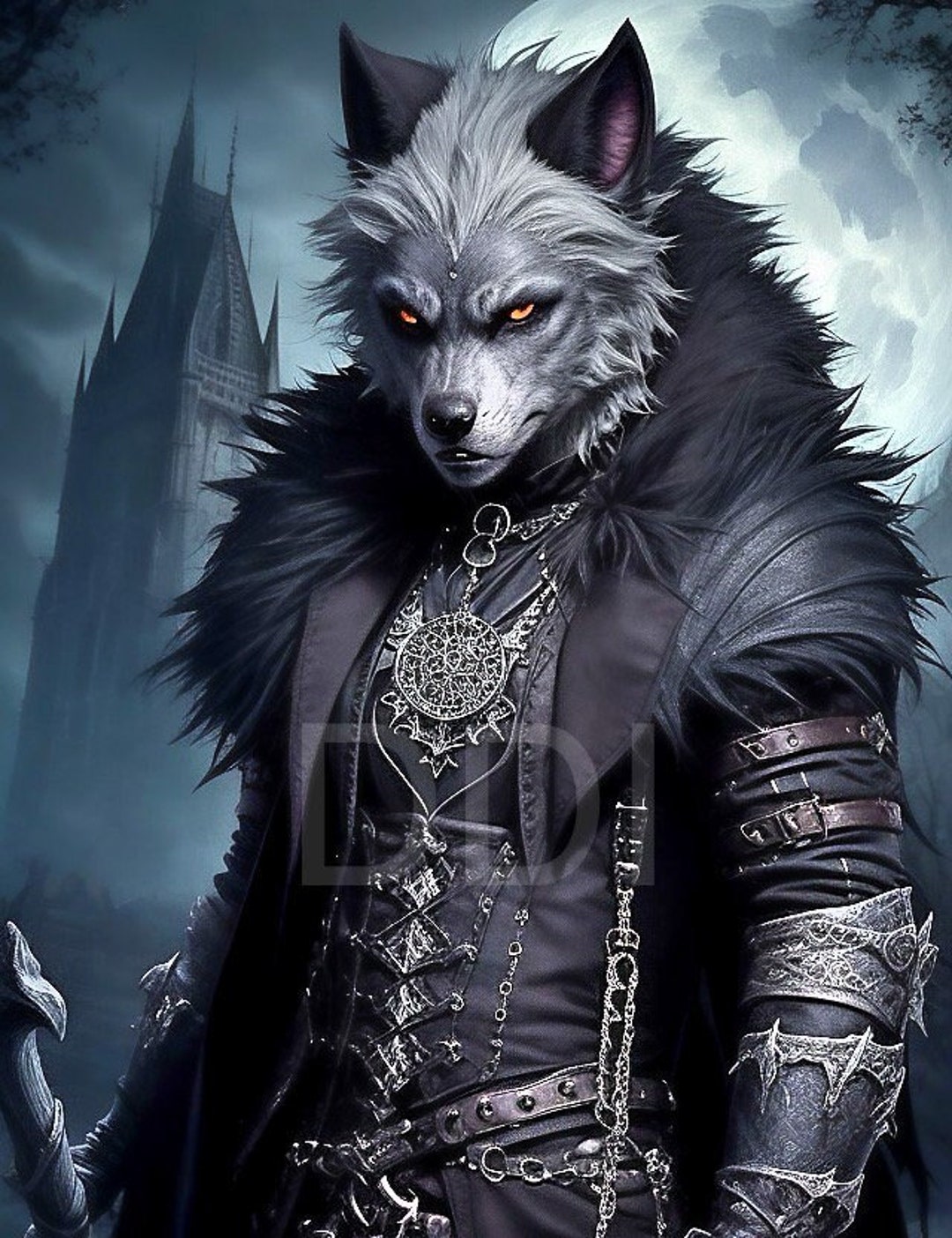Evil Gothic Werewolf Black - 3D Digital Download High Resolution ...