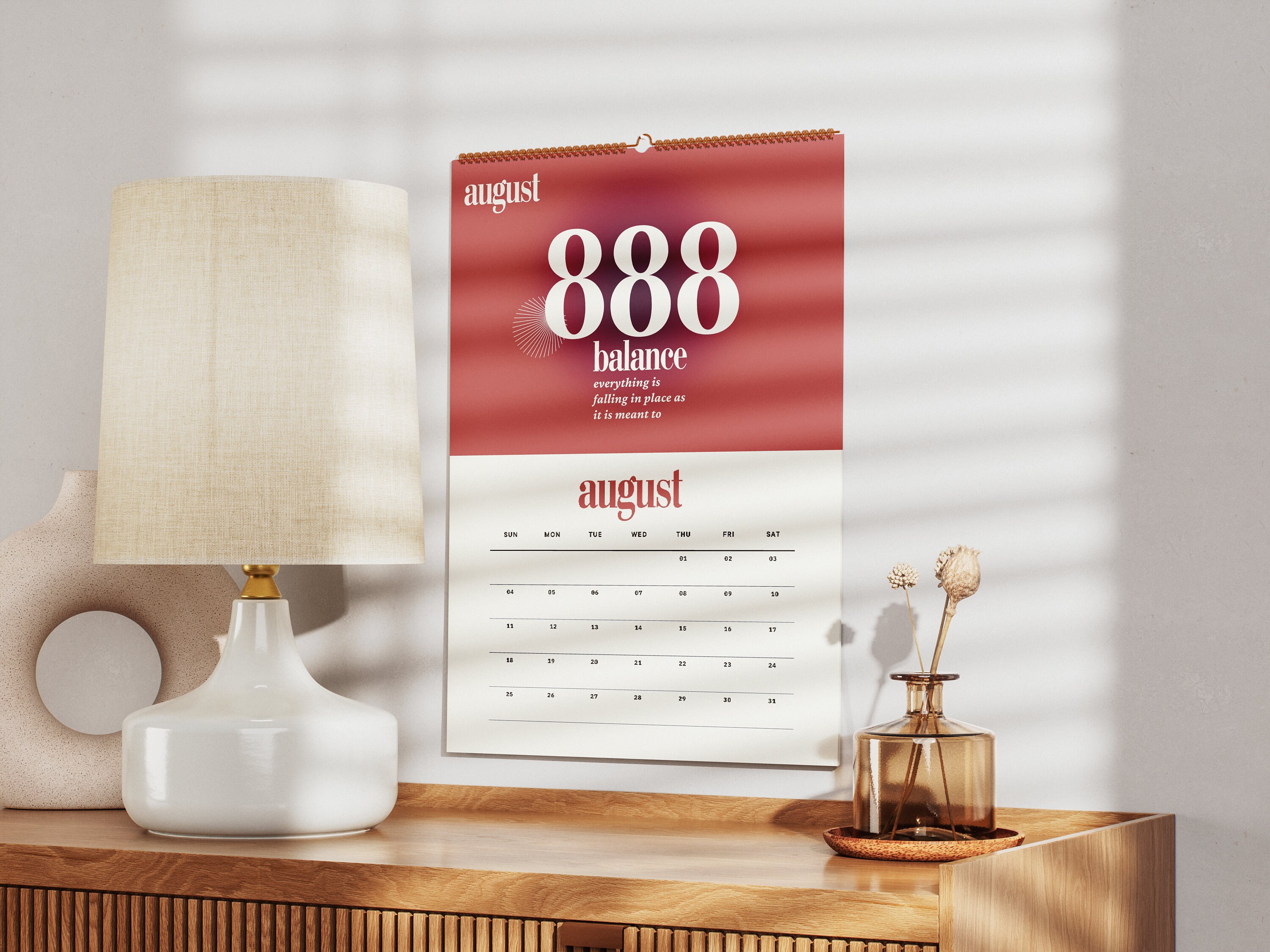 Angel Number & Aura 2024 Printable Calendar - Etsy