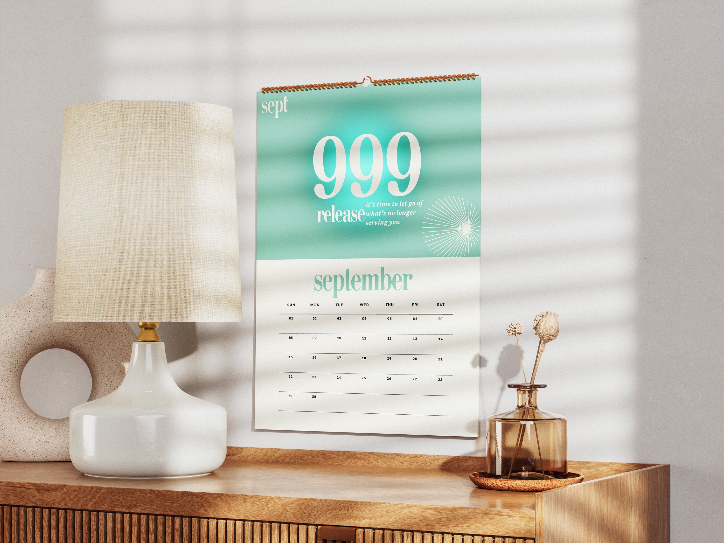 Angel Number & Aura 2024 Printable Calendar - Etsy