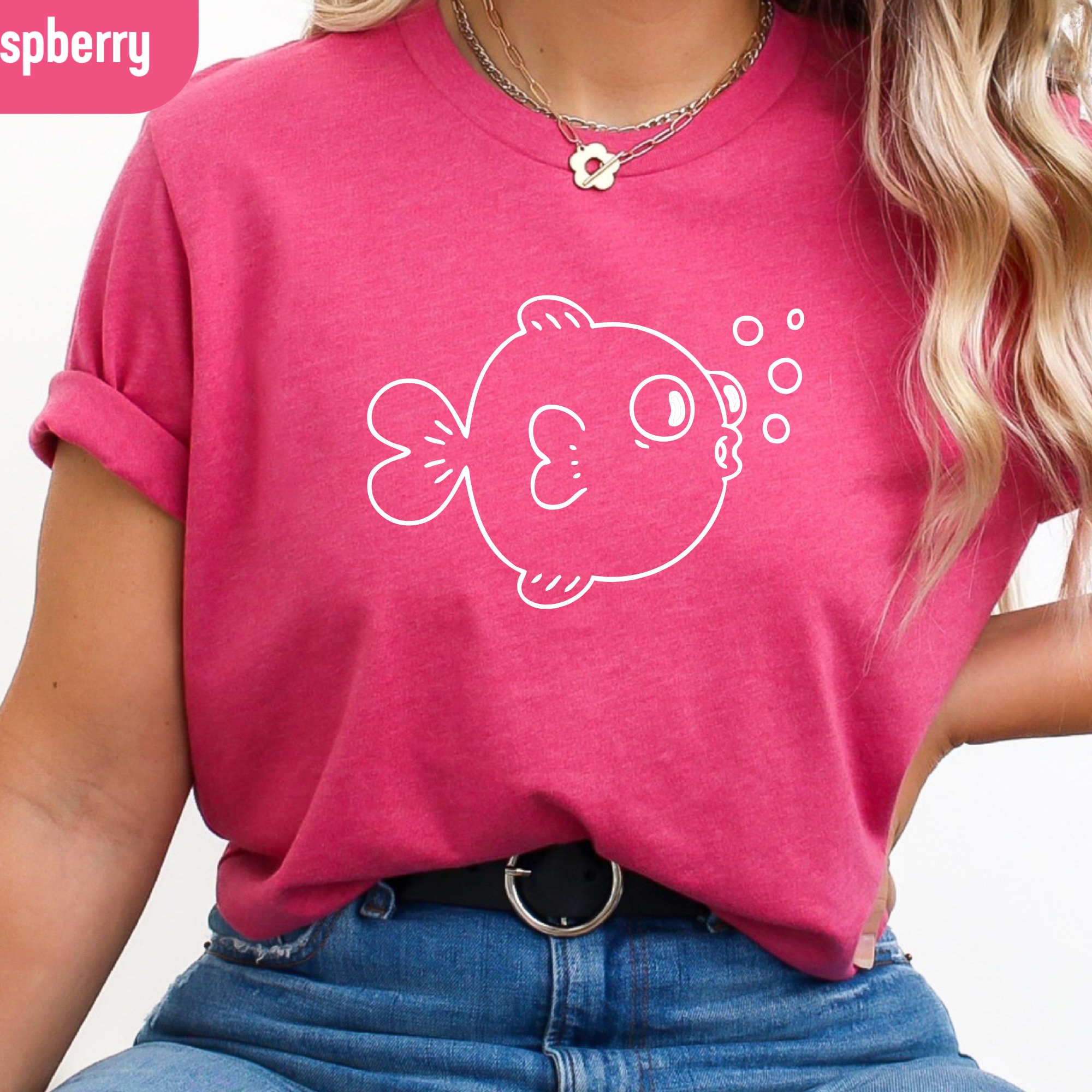 Fish Themed T-shirt, Cute Cartoon Fish Shirt, Cartoon Fish Shirt, Funny ...