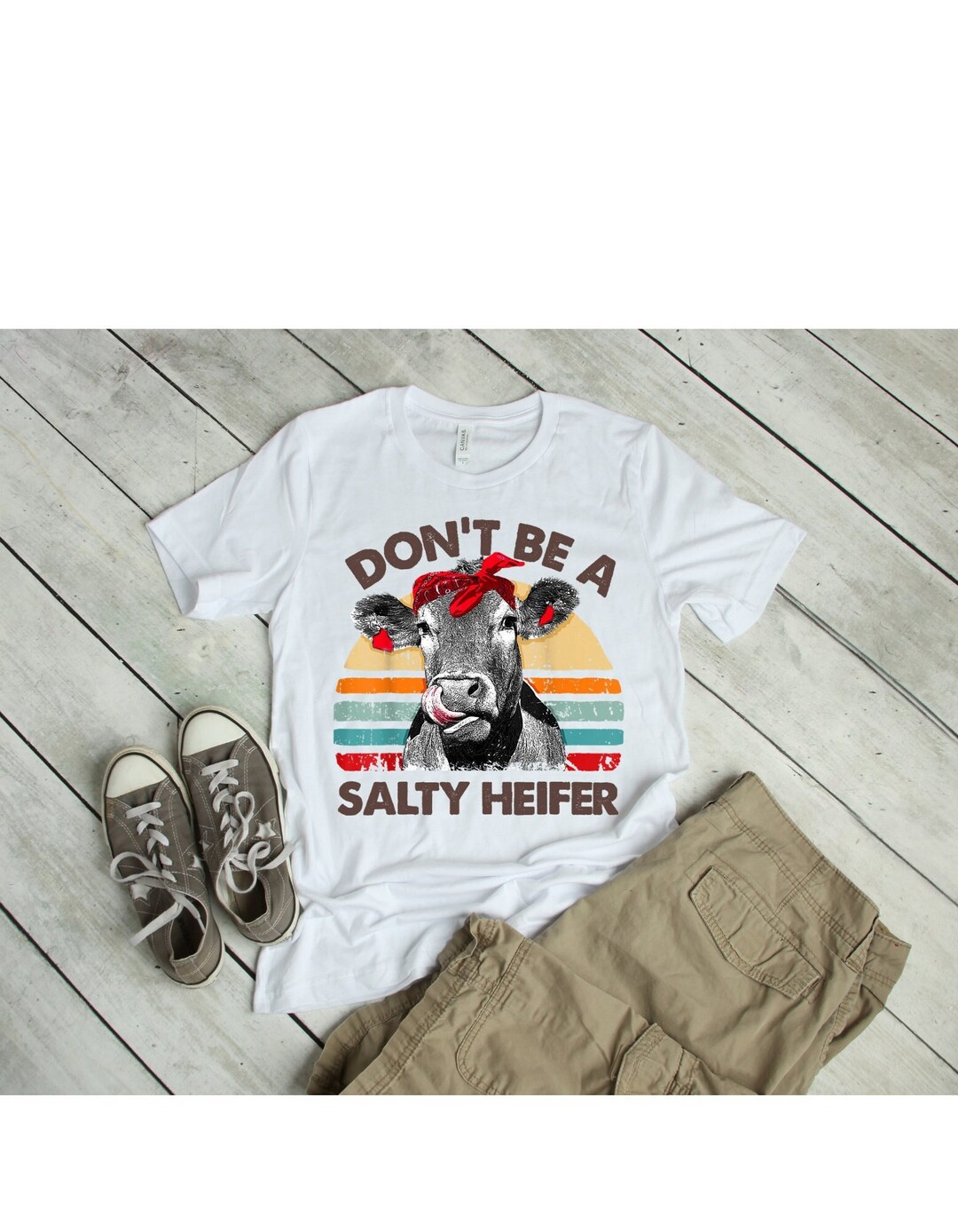 Don't Be a Salty Heifer, Don't Be Salty T-shirt, Quirky Salty Heifer ...