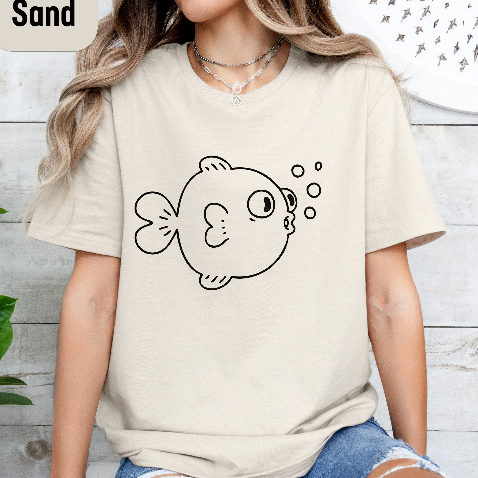 Fish Themed T-shirt, Cute Cartoon Fish Shirt, Cartoon Fish Shirt, Funny ...