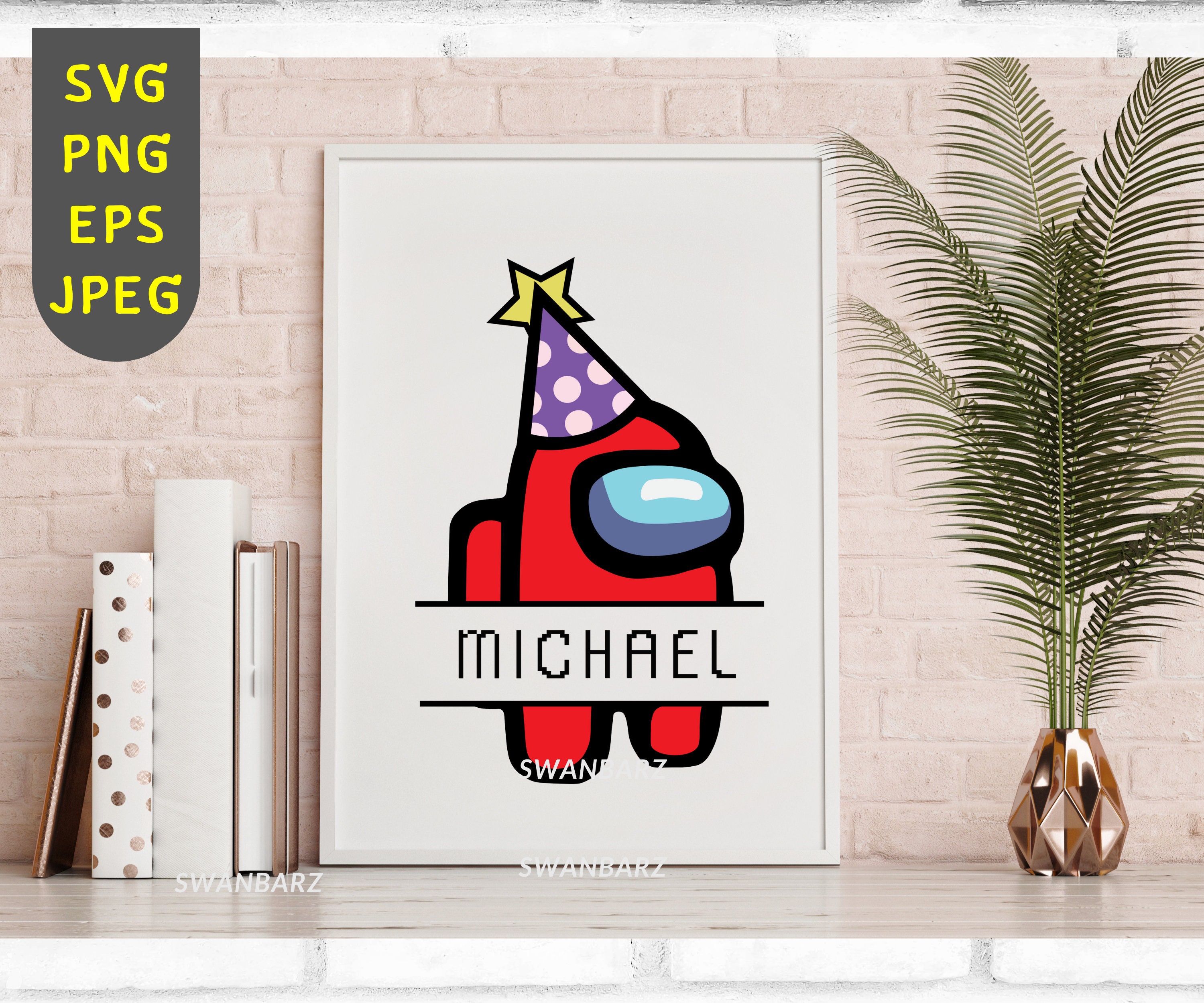 Among us birthday svg - gastreward