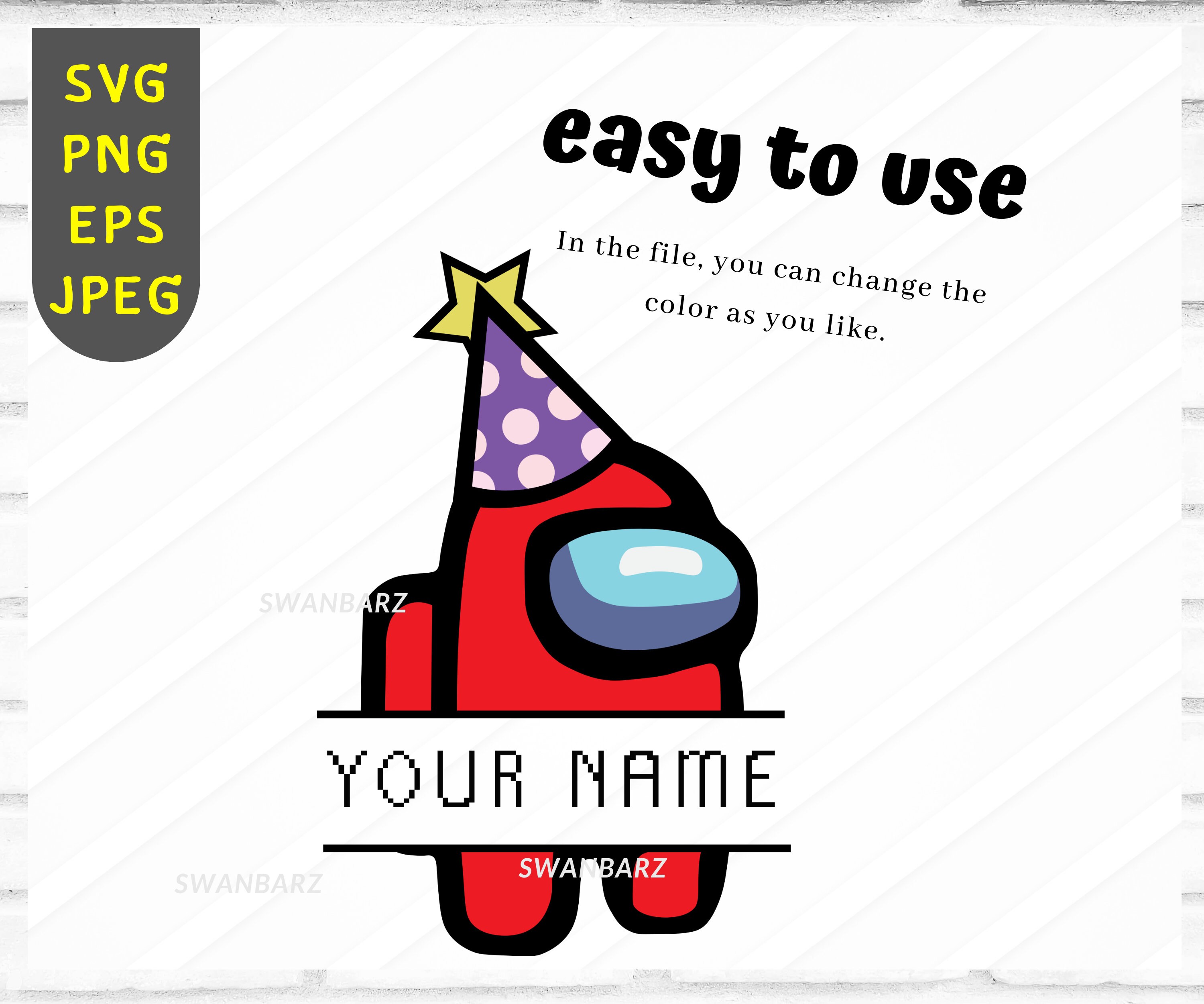 Among us birthday svg - dolftri