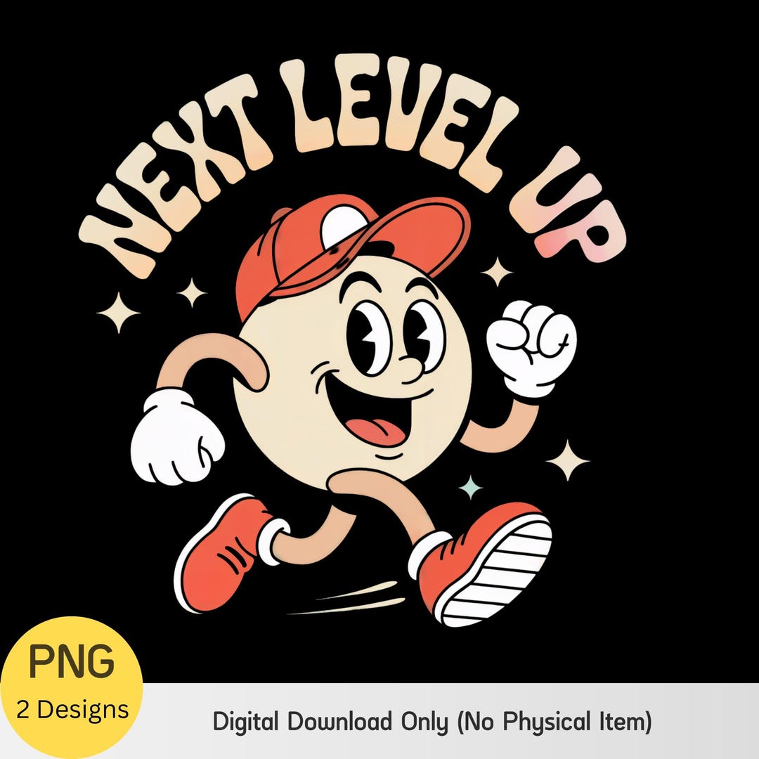 Next Level up PNG, Birthday PNG, Retro-style, Birthday Shirt - Etsy