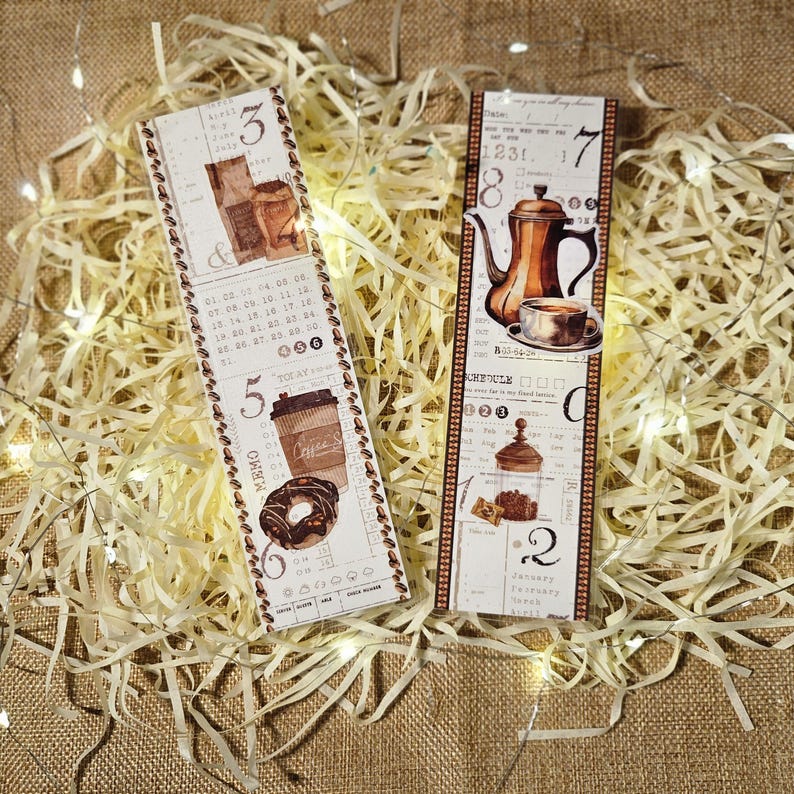 Handmade Bookmark - Collage Style - Coffee Ephemera-gift-handmade-mixed ...