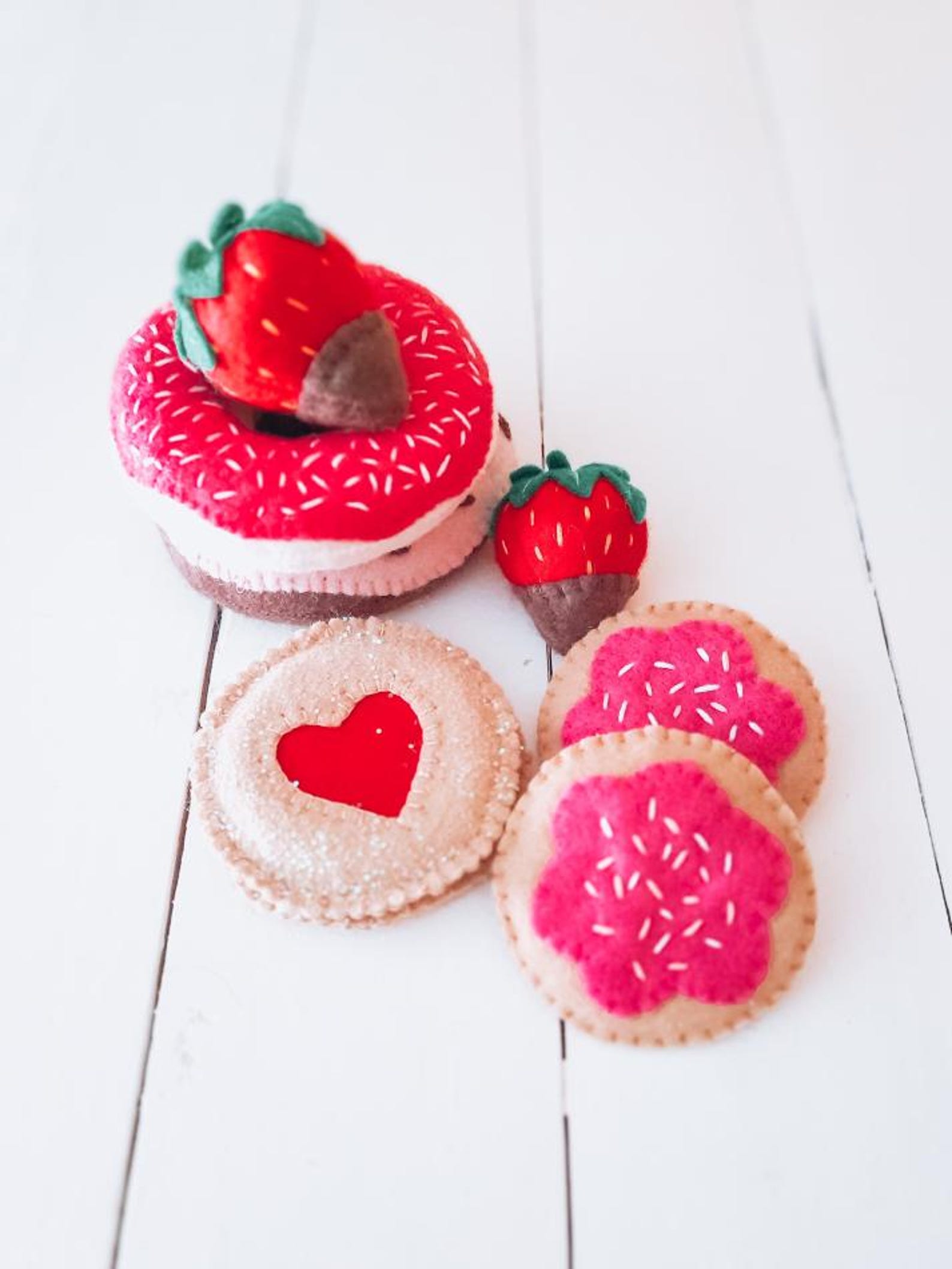 Assorted Tea Time Felt Sweets Set Pretend Play - Etsy
