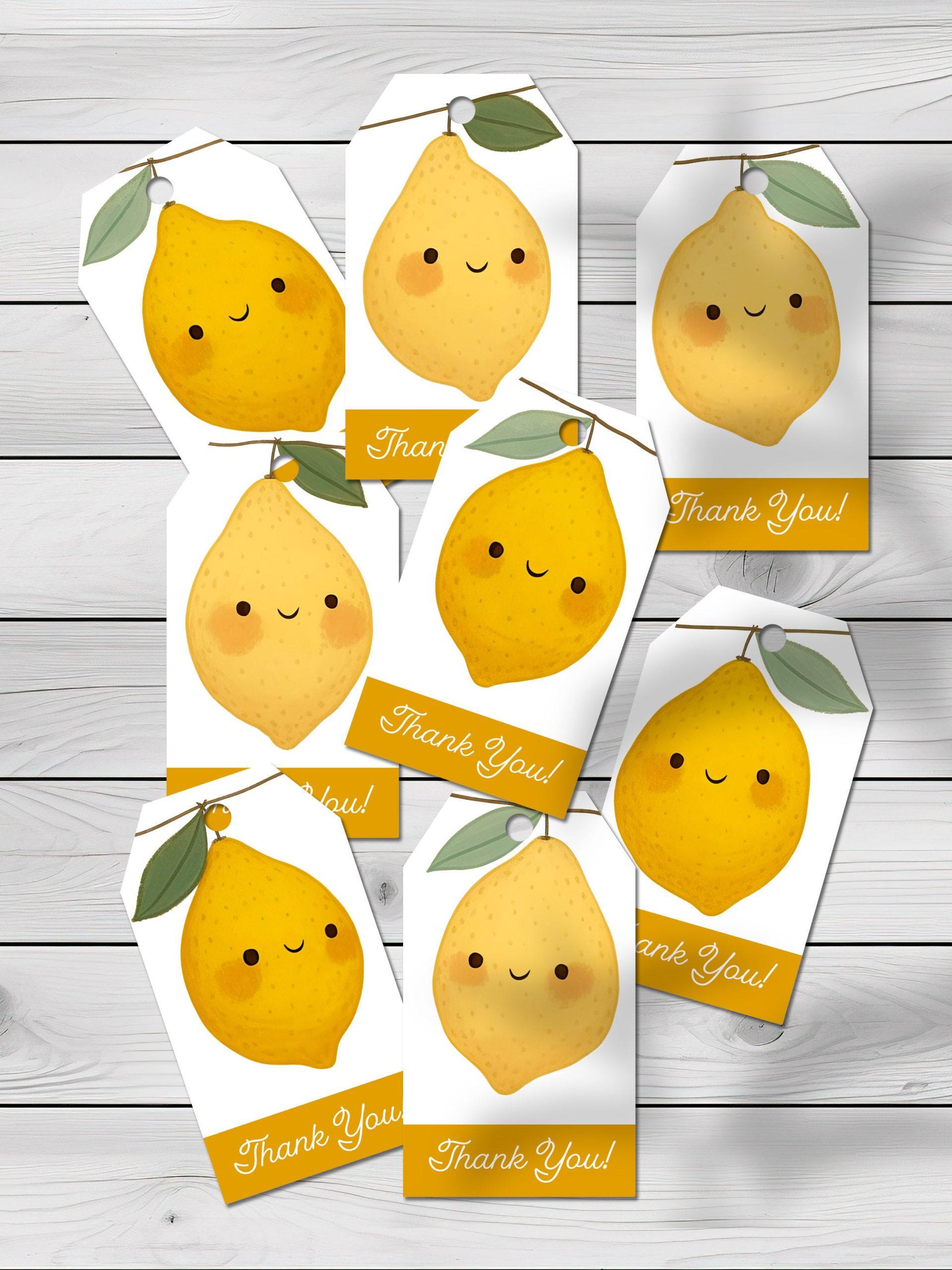 Easy Peasy Lemon Squeezy Printable Favor Tags - Thank You! - Etsy