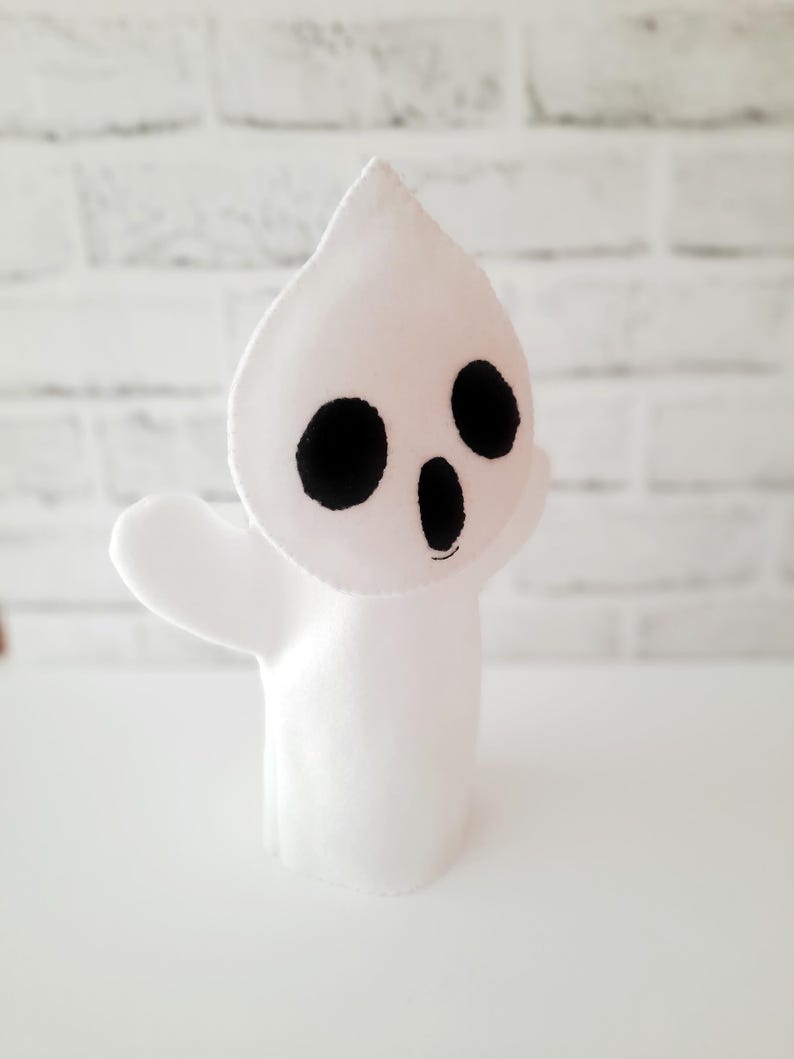Handmade Felt Ghost Hand Puppet | Felt Ghost Hand Puppet, Handmade ...