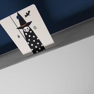 Printable Halloween Ghosts and Black Cats Bookmark Set - Etsy