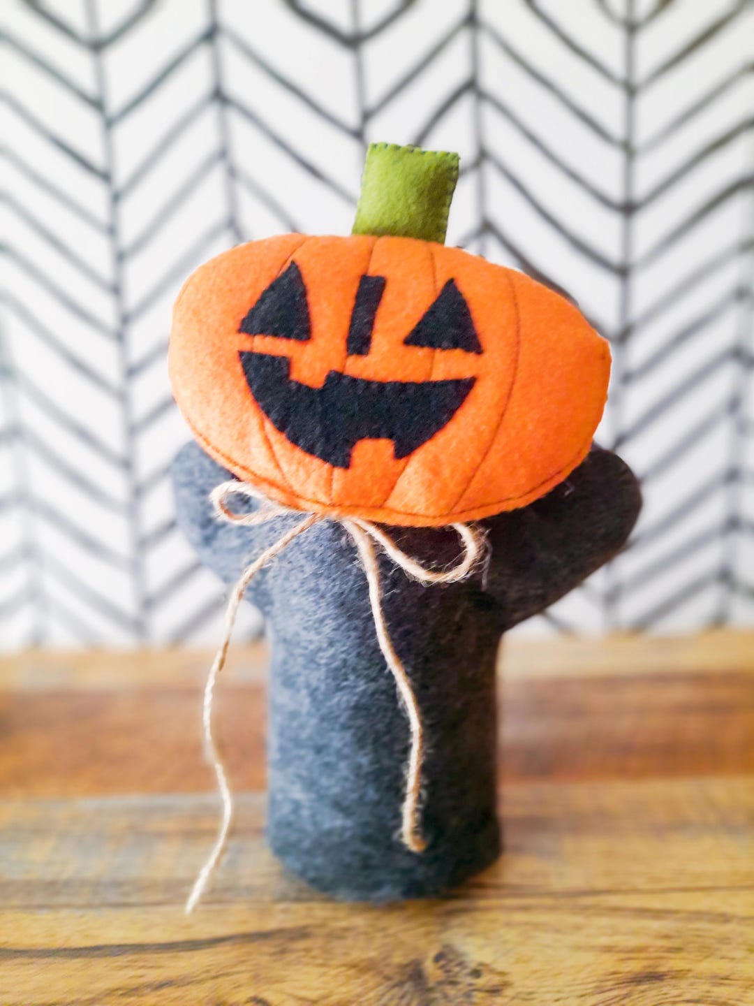 Handmade Felt Pumpkin Hand Puppet - Etsy