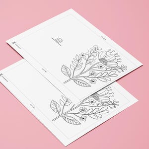 Simple Flower Coloring Greeting Card | Printable Fun for All Ages - Etsy