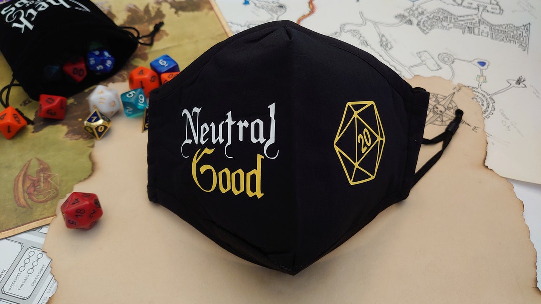 Neutral Good Alignment | D20 | Supreme | Cotton Face Mask | Critical ...