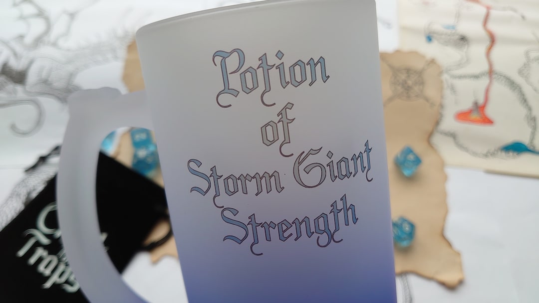 Potion of Storm Giant Strength Tankard - 16oz Frosted Glass Stein With ...