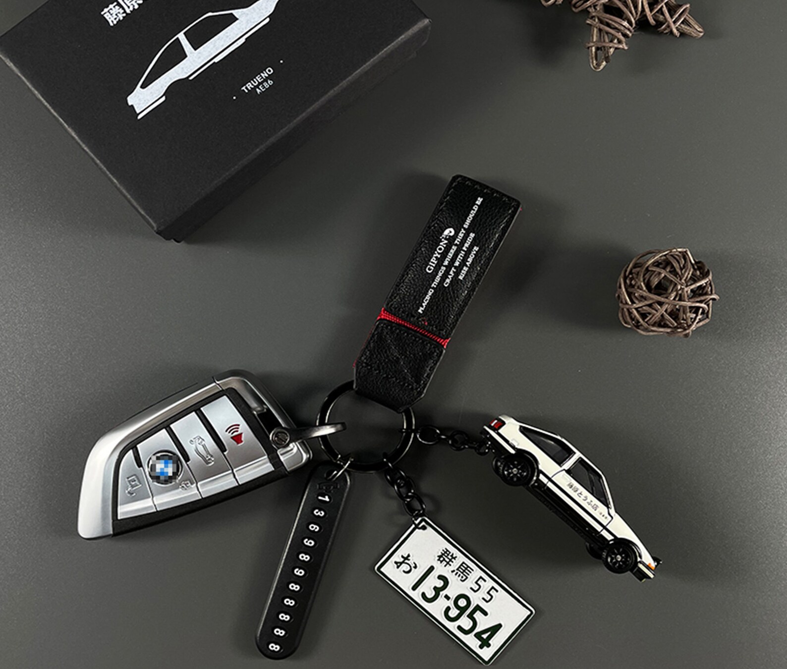 Car Keychain AE86 Model Schoolbag Pendant Birthday Gift - Etsy