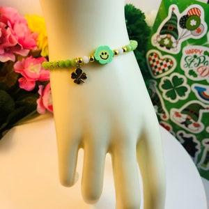 St. Patrick's Day Beaded Bracelets, Green St. Paddy's Day Bracelets ...