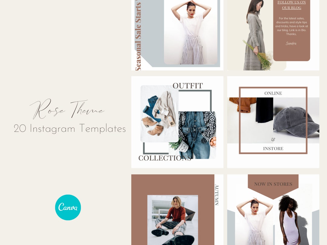 20 Editable Instagram Templates for Bloggers, Influencers, Businesses ...