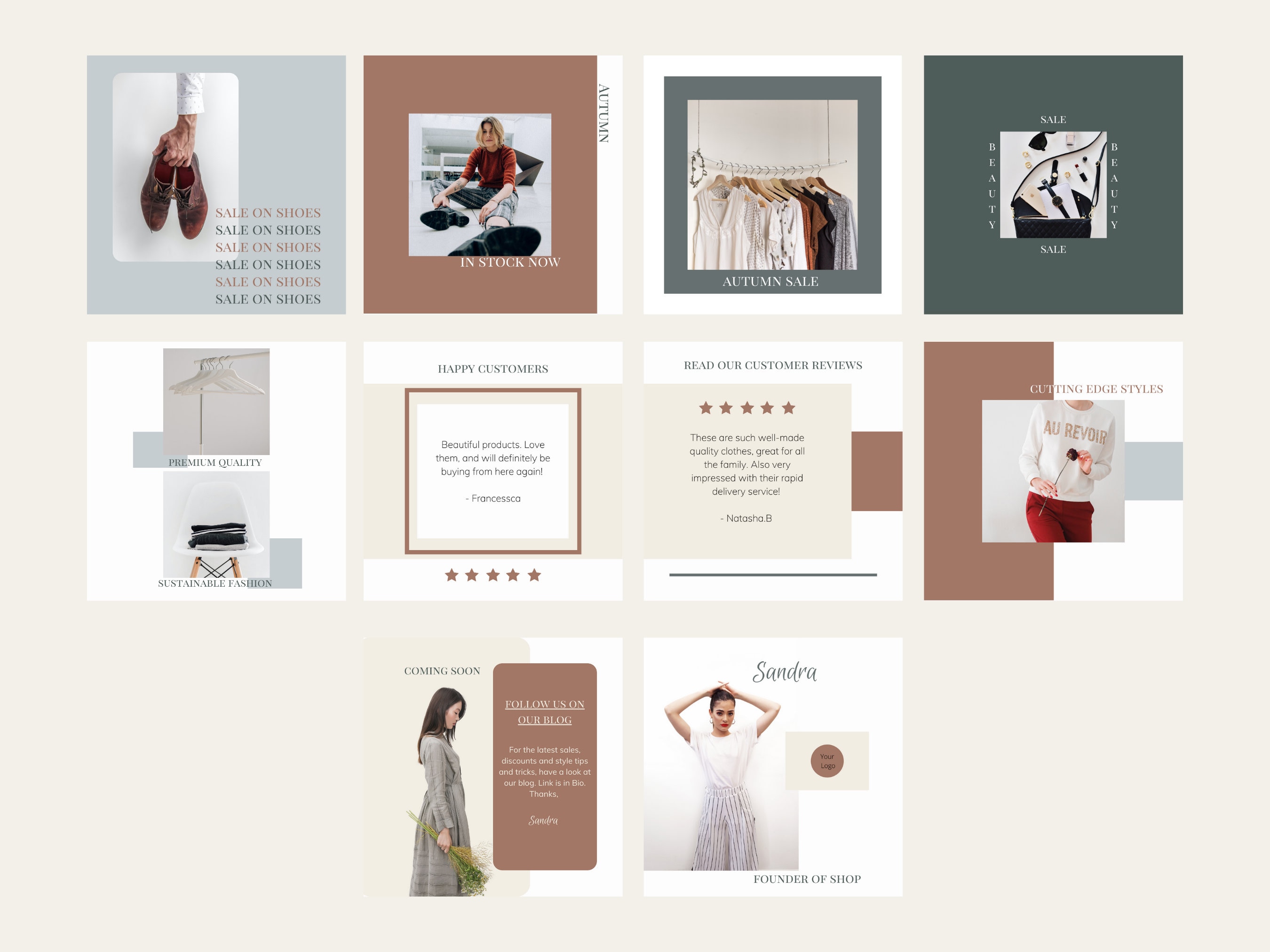 20 Editable Instagram Templates for Bloggers, Influencers, Businesses ...