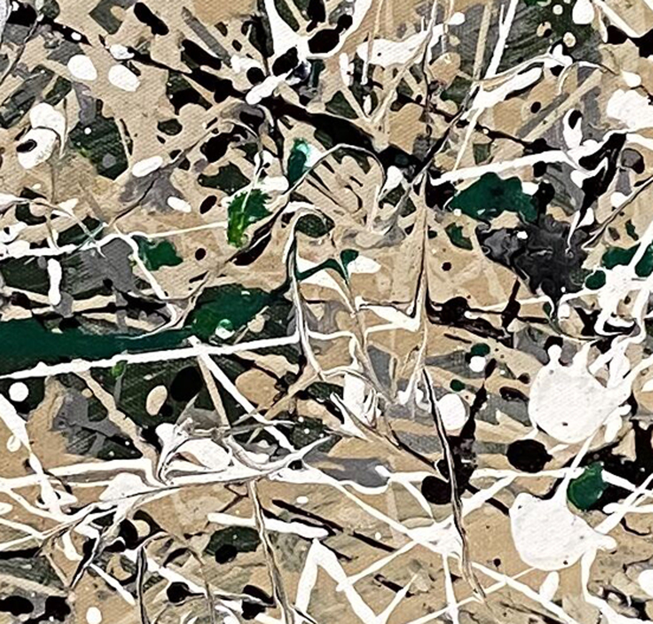 Pollock Style Painting, Large Abstract Painting, Jackson Pollock Wall ...