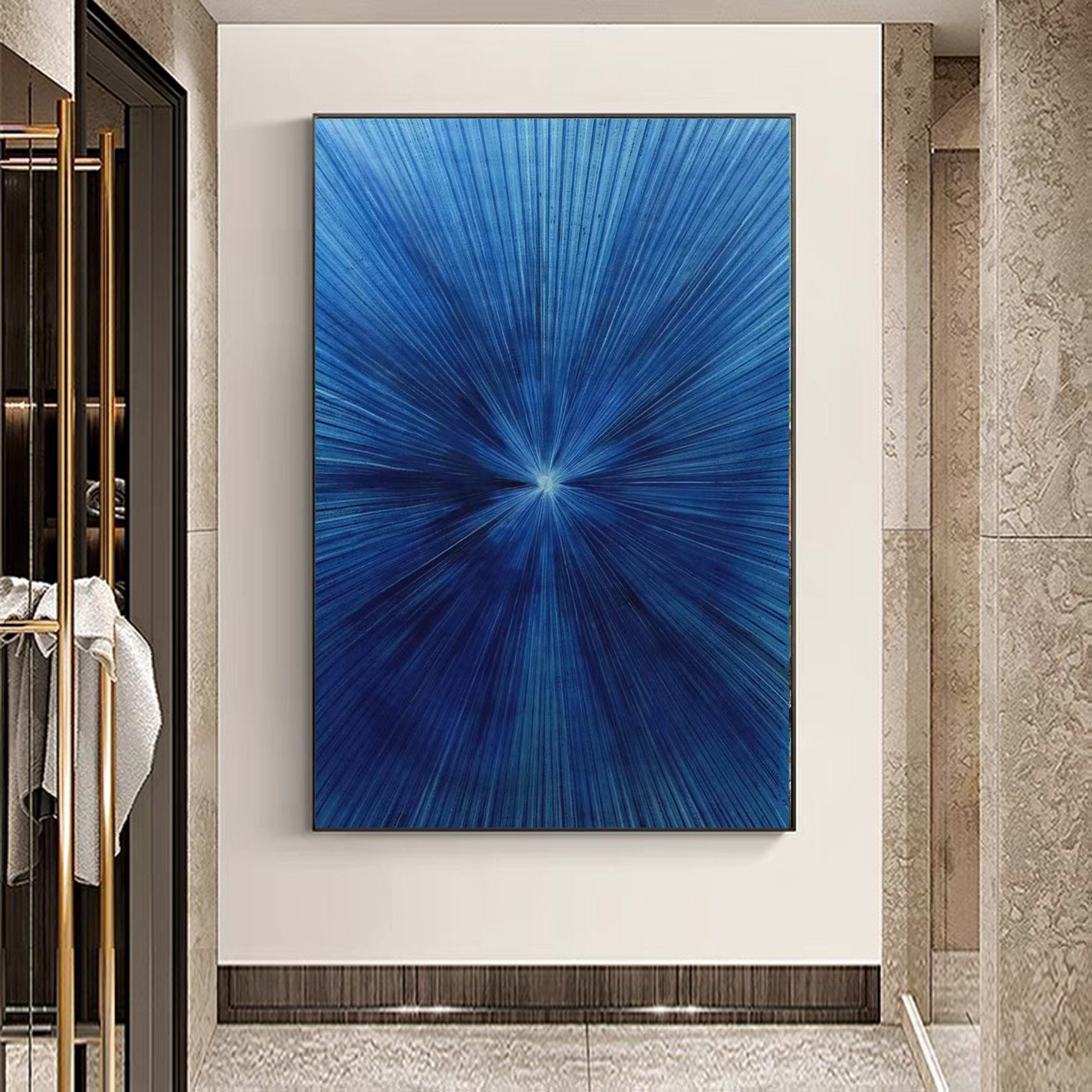 Light Blue Abstract Painting Acrylic Painting Large Abstract - Etsy