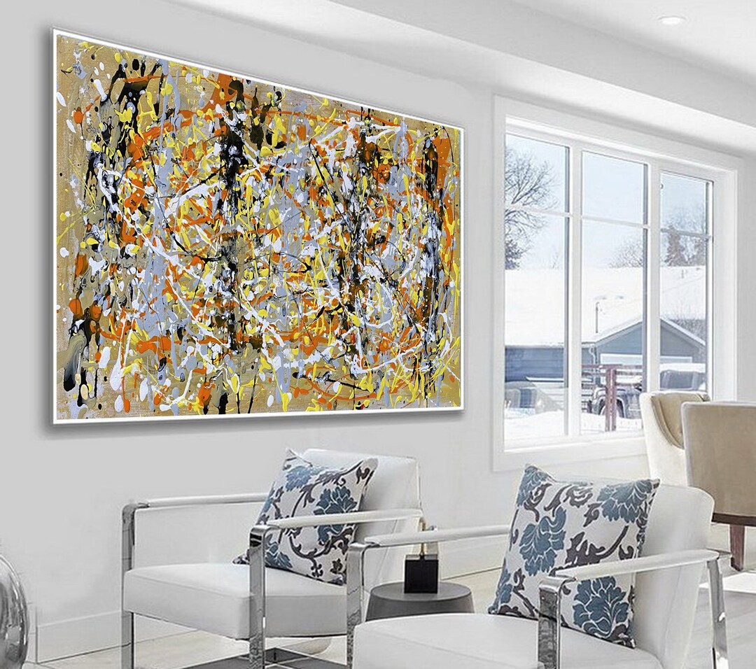 Oversize Large Acrylic Painting on Canvas Extra Large Heavy Rich ...