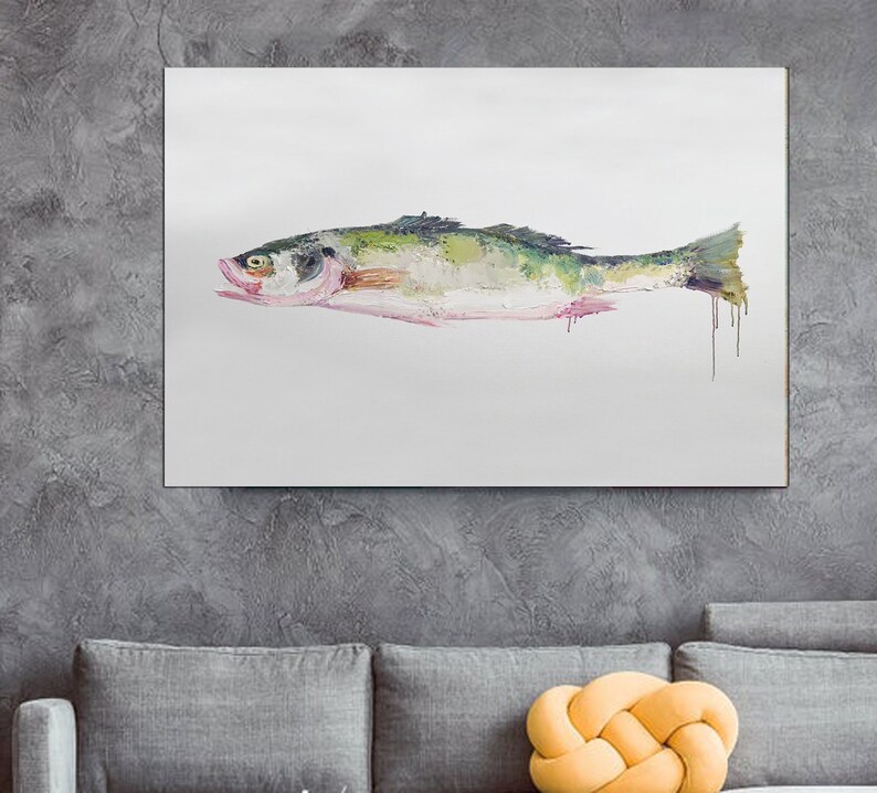 Fish Canvas Abstract Art Betta Fish Wall Art Colorful Fish - Etsy