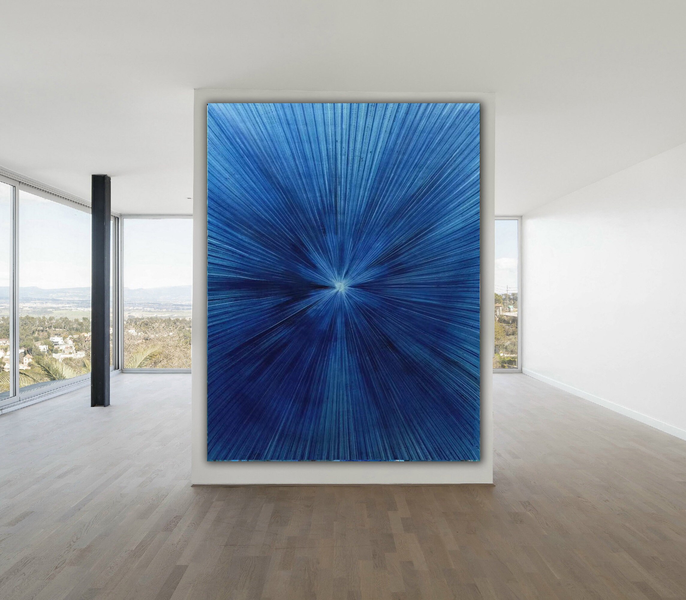 Light Blue Abstract Painting Acrylic Painting Large Abstract - Etsy