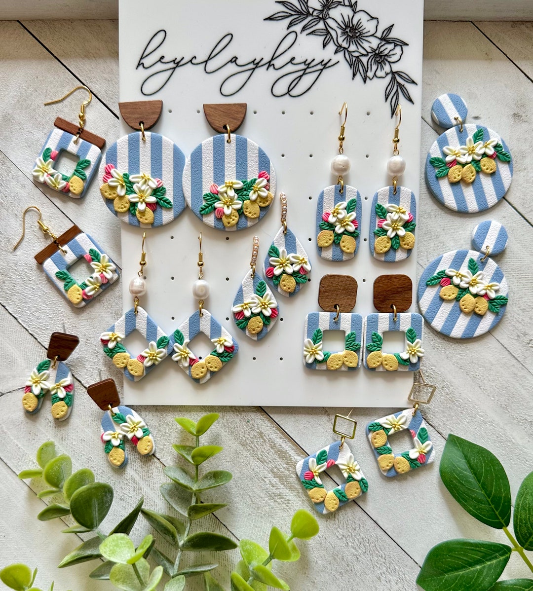 The Easy Peasy Collection | Lemon Earrings | Lightweight Clay Earrings ...