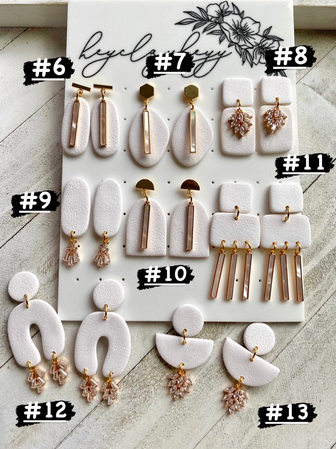 The Modern White Collection Bridal Earrings Wedding - Etsy